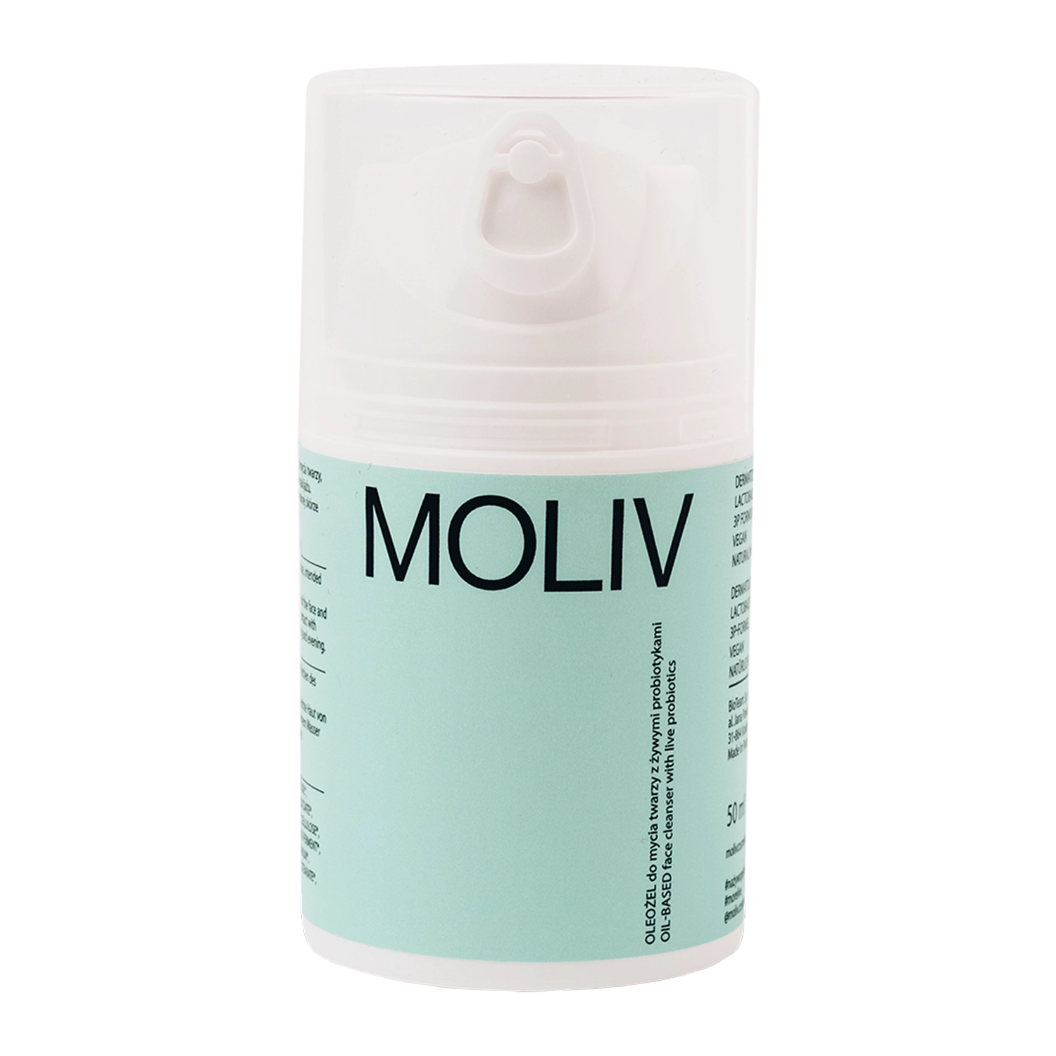 MOLIV - Olejový čistiaci gél na tvár so živými probiotikami - 50 ml 50 ...